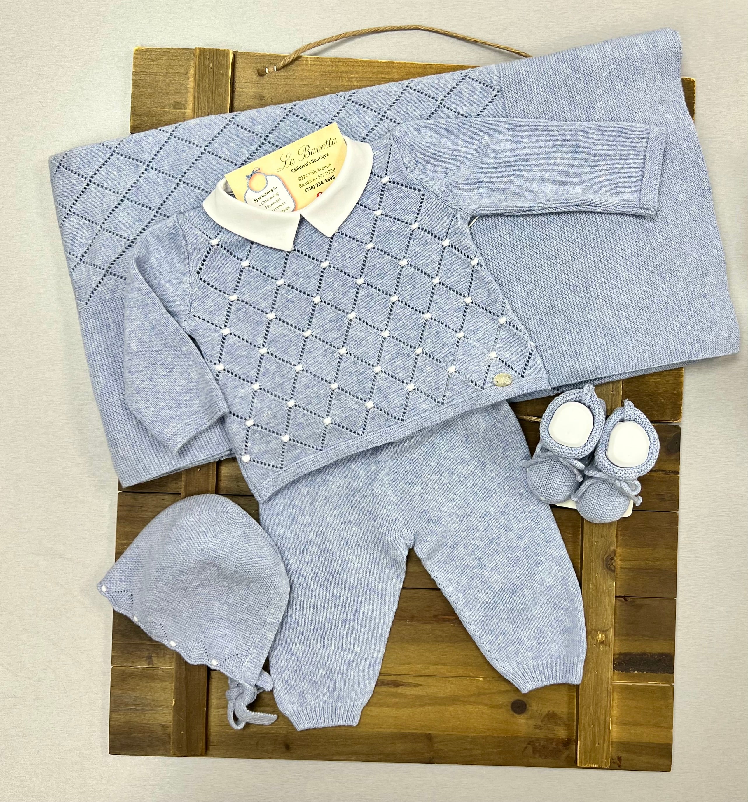 Baby Blue Take me home cotton knit set – labavettainc